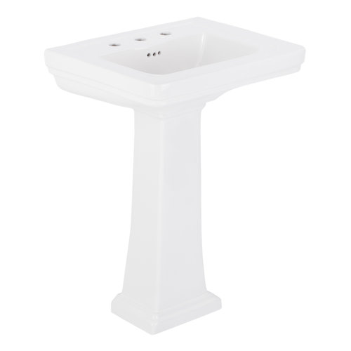 Signature Hardware Key WestPorcelain Pedestal Sink & Reviews | Perigold